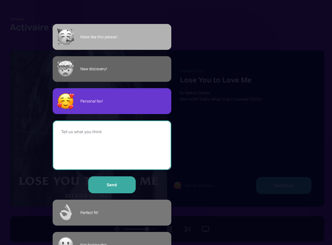 Discover Activaire Curator's Feedback Feature - Music Streaming for ...